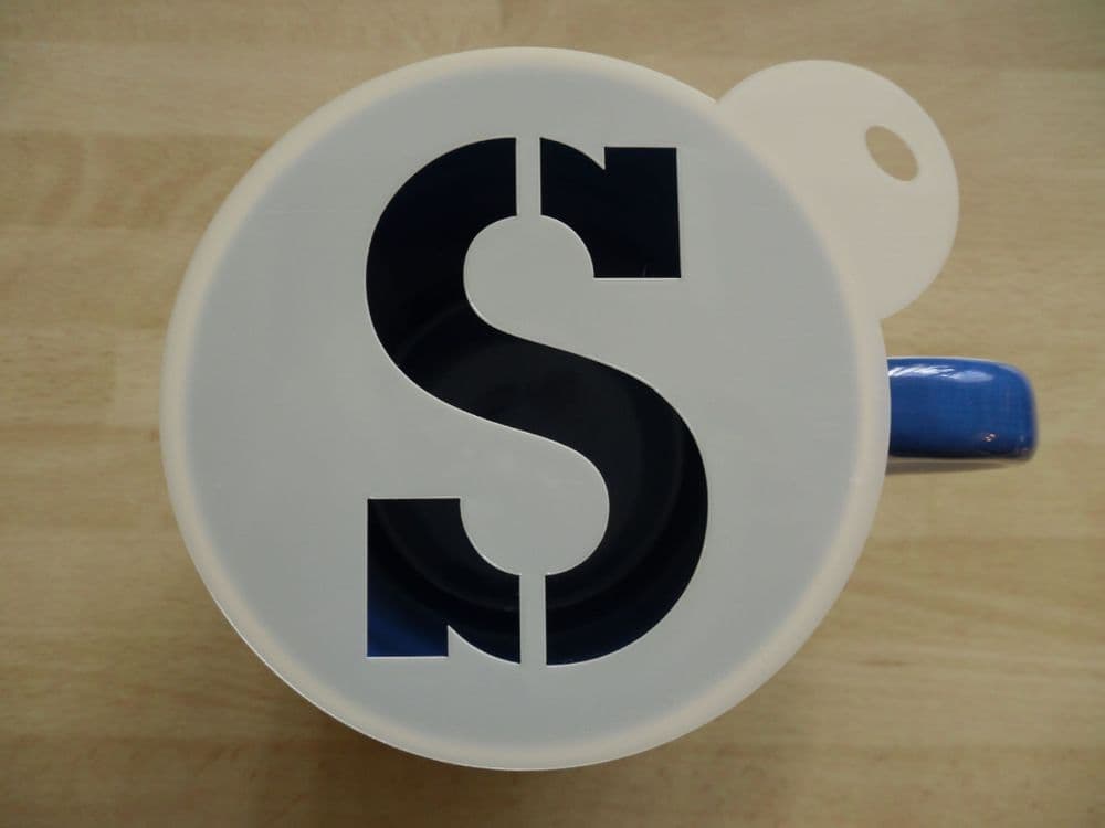 100mm letter S stencil