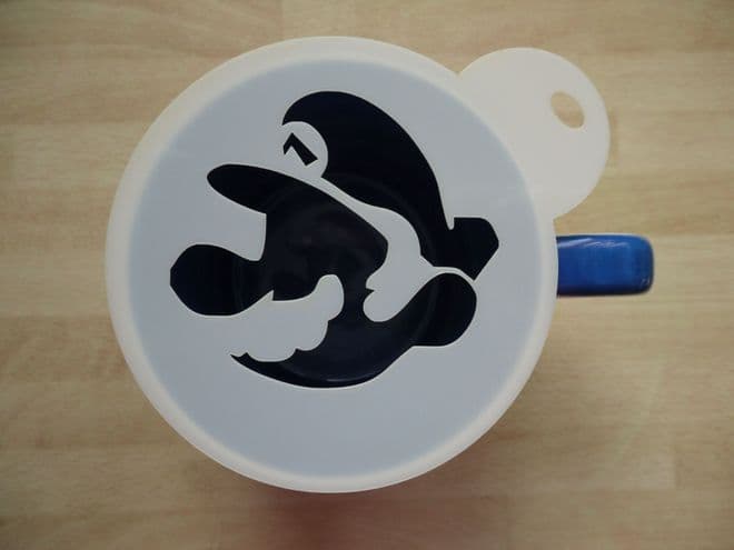 100mm mario head stencil