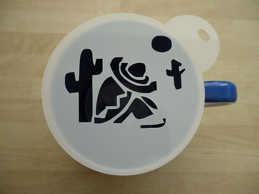 100mm mexican man stencil