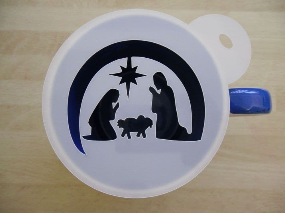100mm nativity stencil