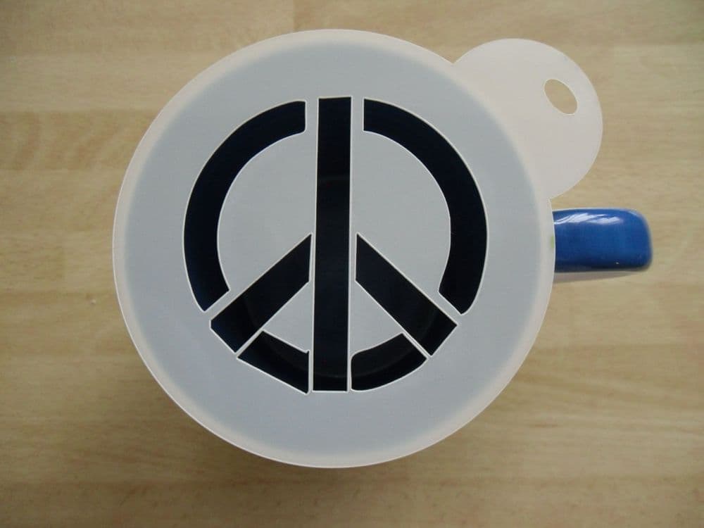 100mm peace sign stencil