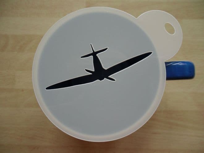 100mm spitfire plane stencil