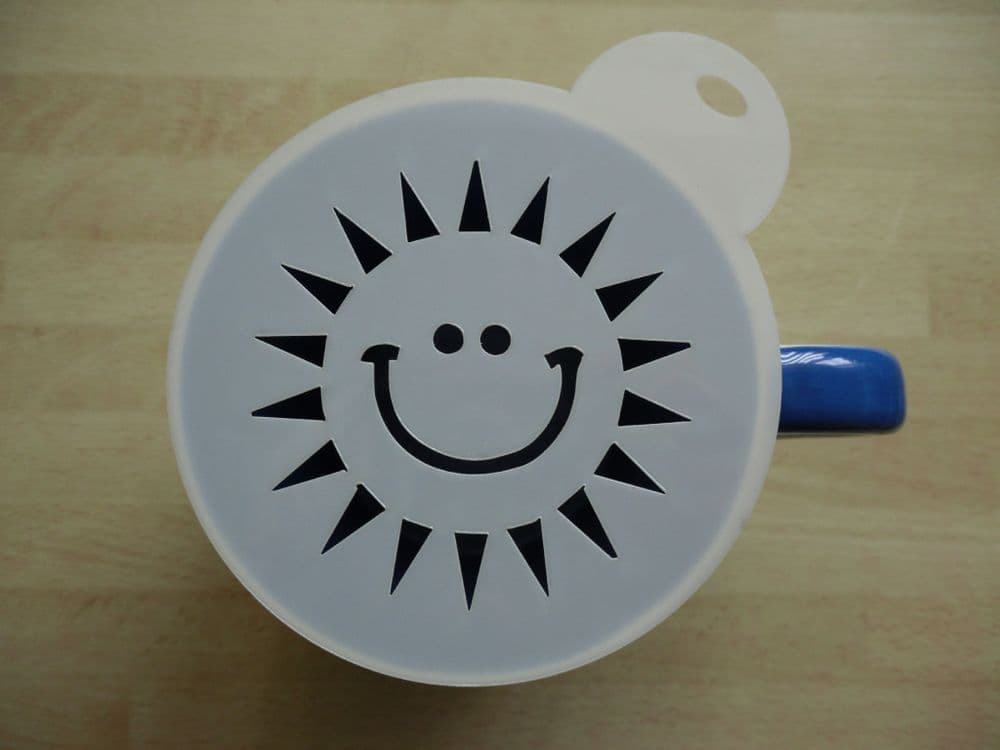 100mm sun smiling stencil