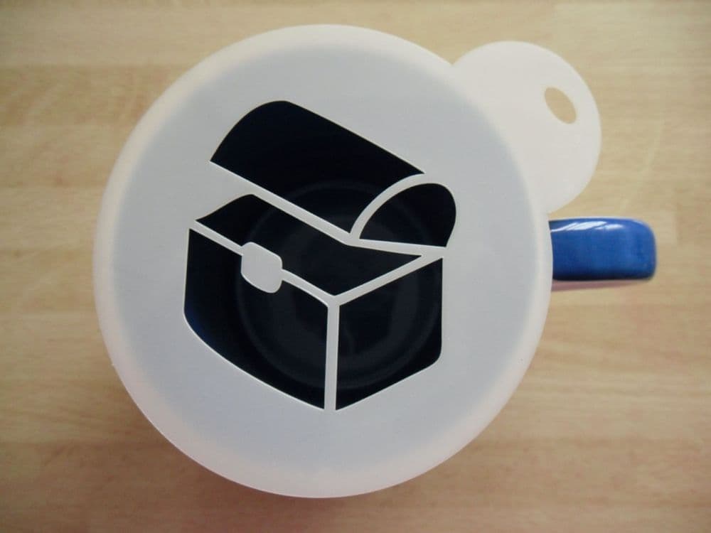 100mm treasure chest stencil