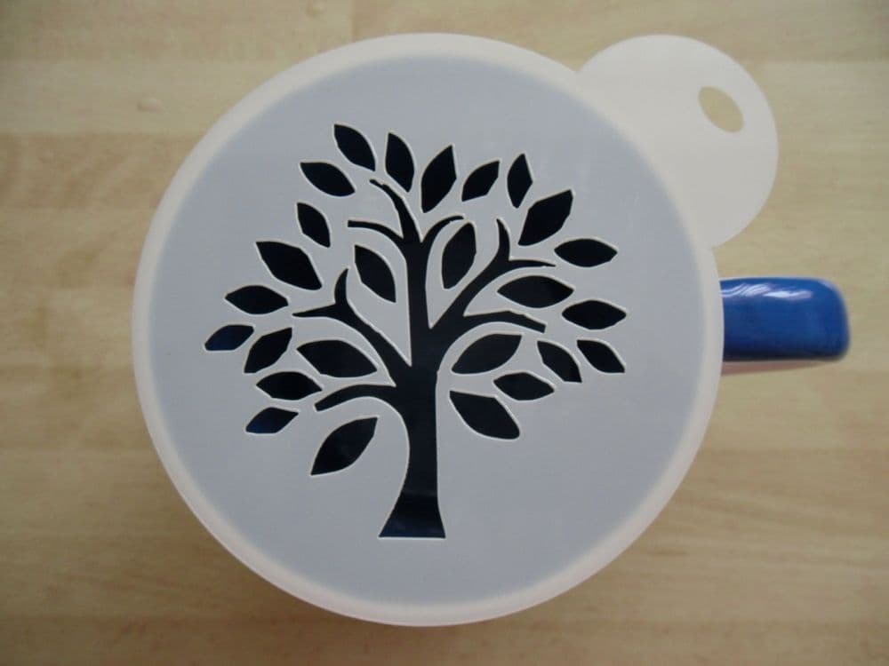 100mm tree image stencil