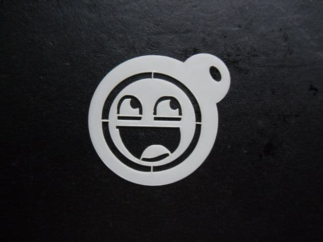 40mm laughing face stencil