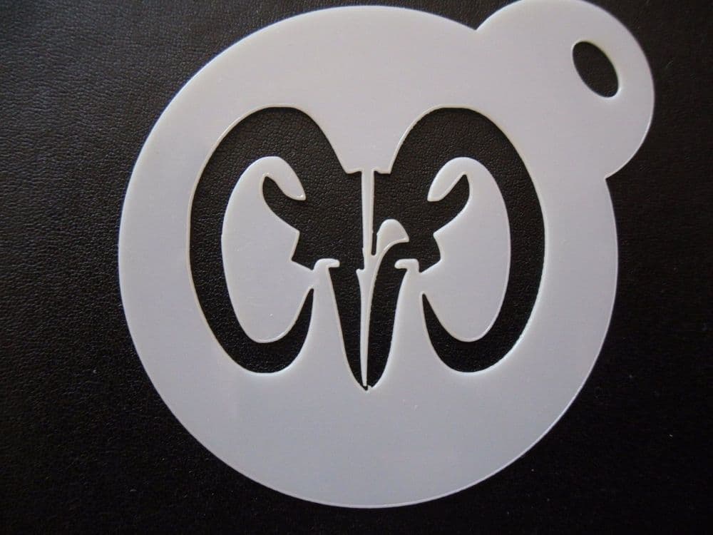 60mm aries sign stencil