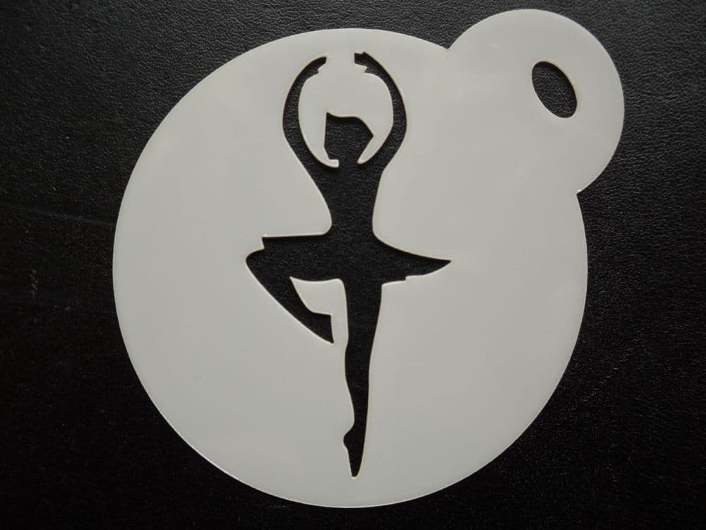 60mm ballet dancer stencil