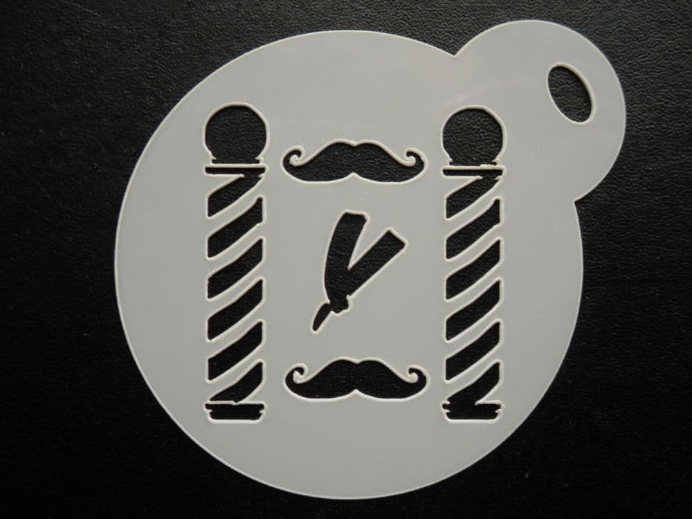 60mm barber shop stencil