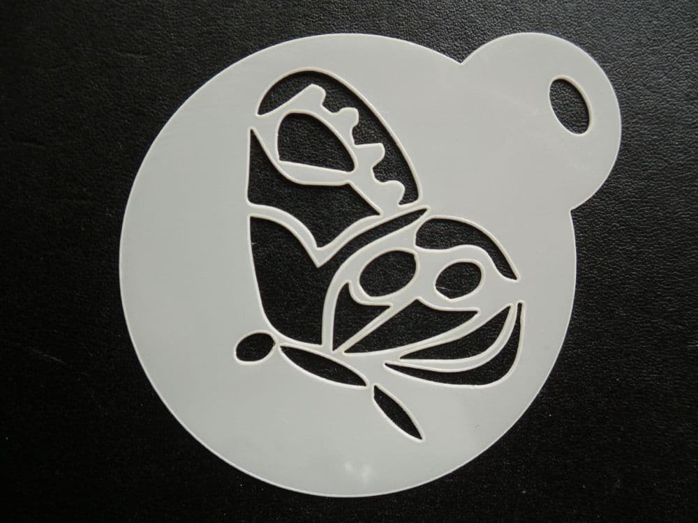 60mm closed wing butterfly stencil