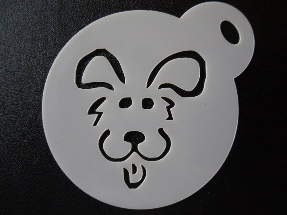 60mm comic dog face stencil