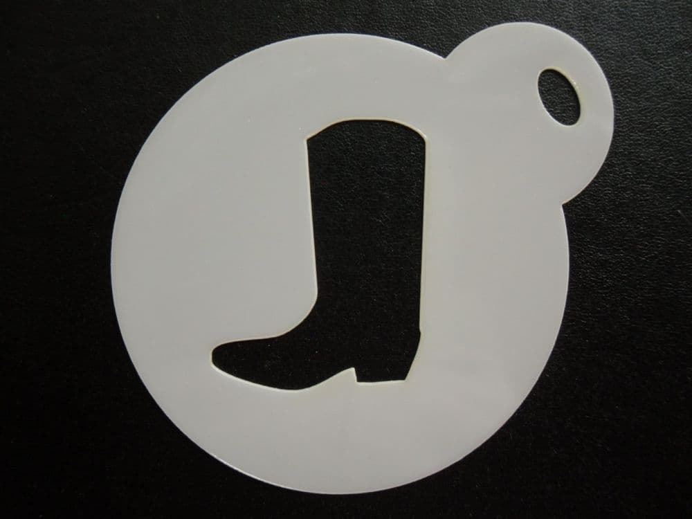 60mm cowboy boot stencil