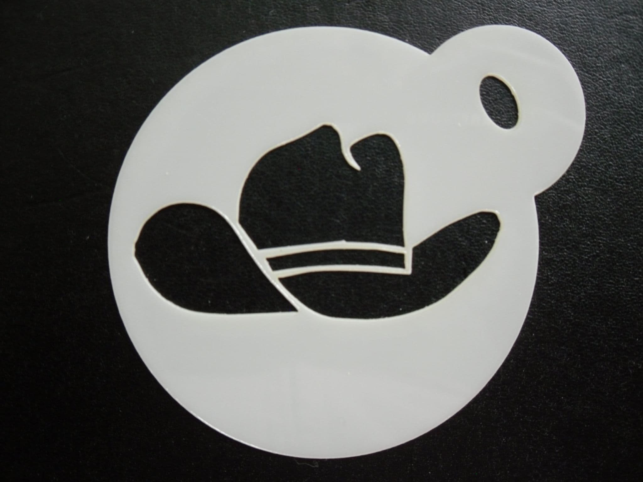 60mm cowboy hat stencil