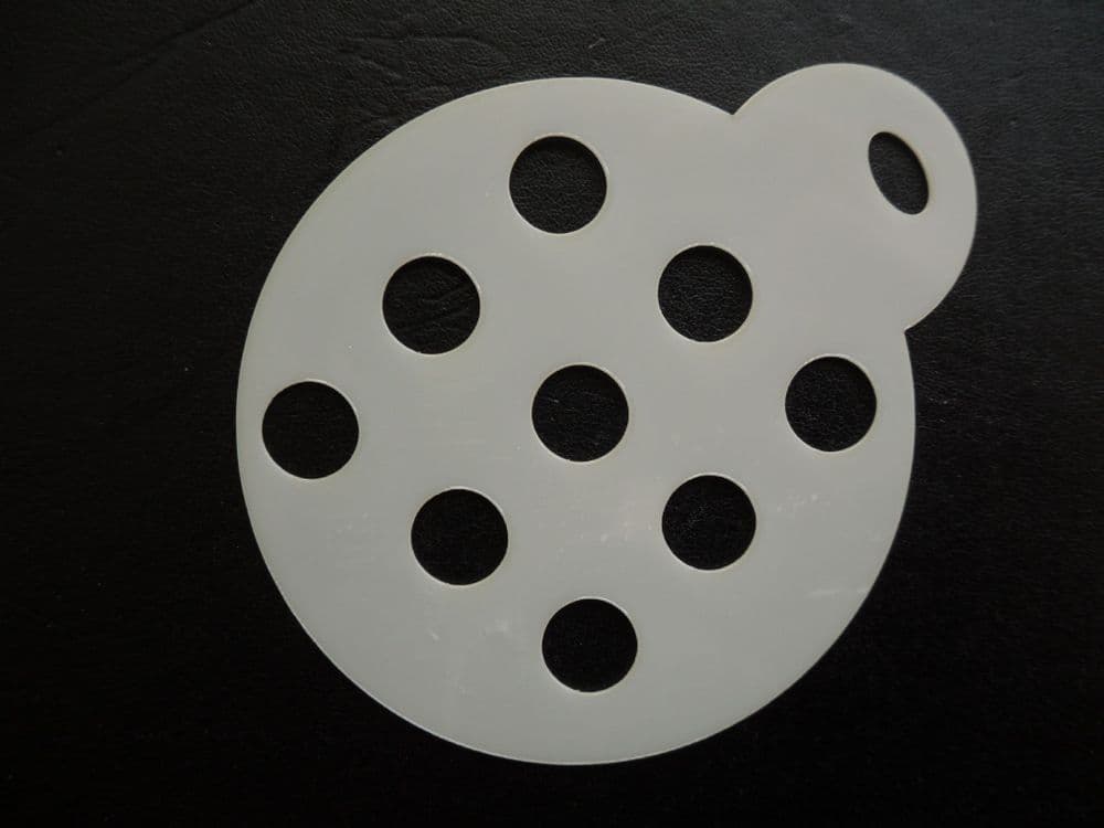 60mm dots on angle stencil