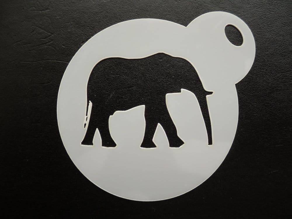 60mm elephant walking stencil