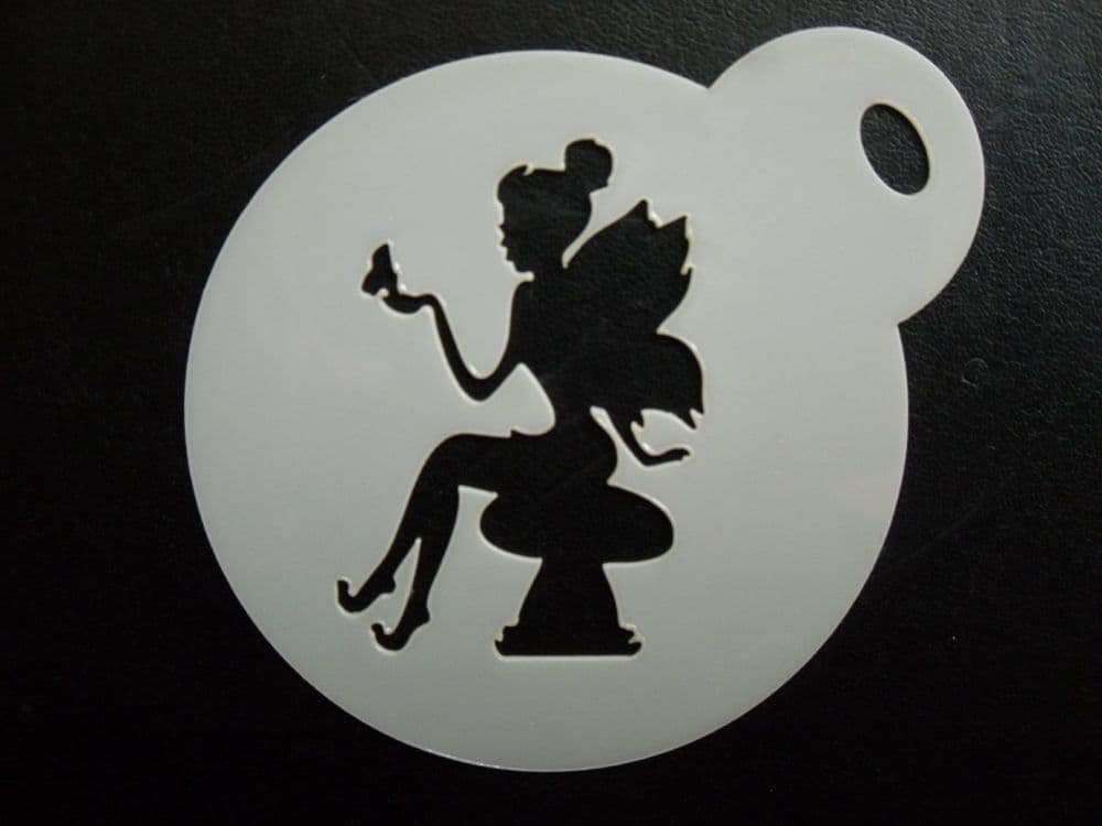 60mm fairy on toadstool stencil