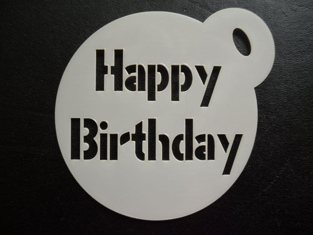 60mm happy birthday stencil