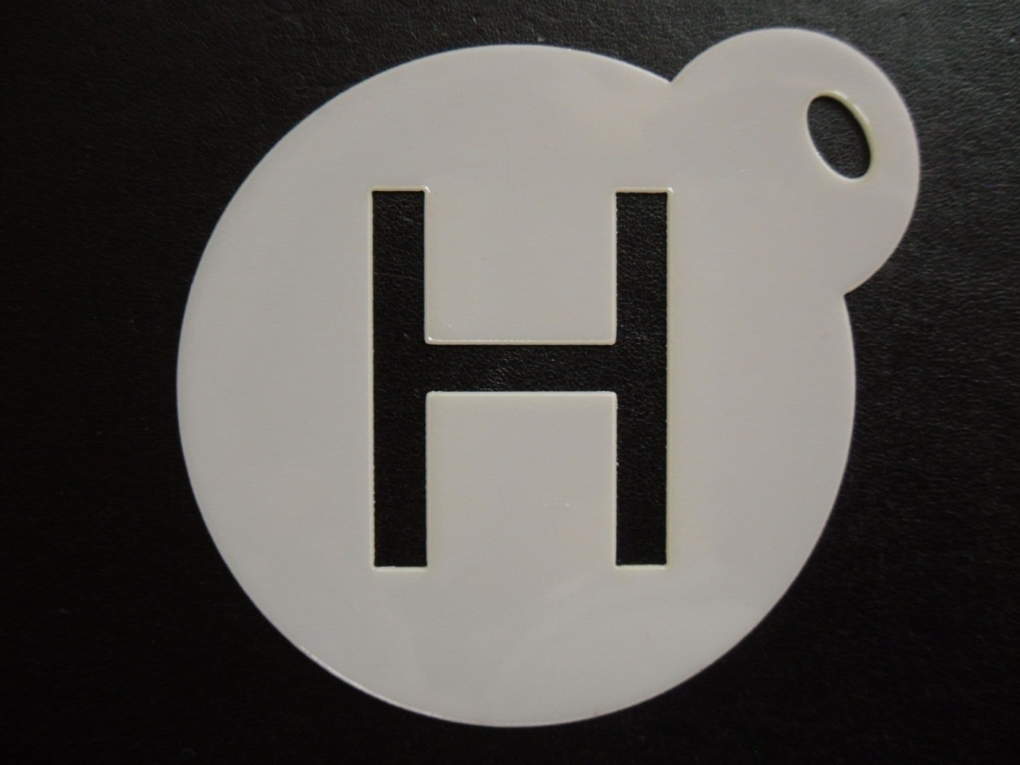 60mm letter H stencil