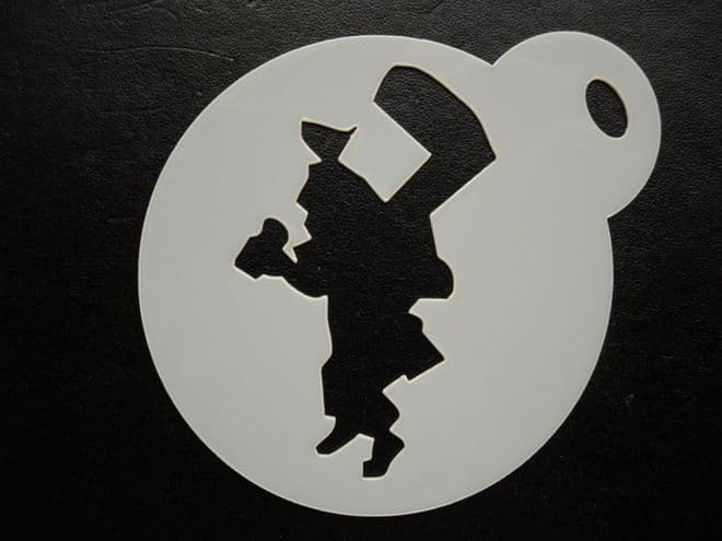 60mm mad hatter stencil