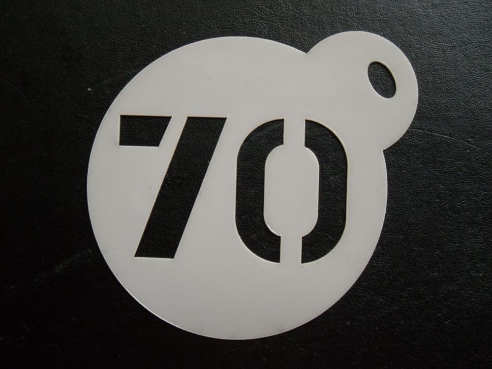 60mm number 70 stencil