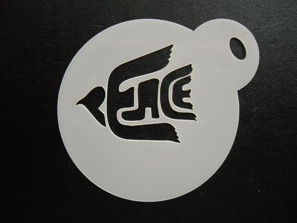60mm peace bird stencil