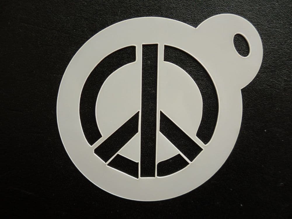 60mm peace sign stencil