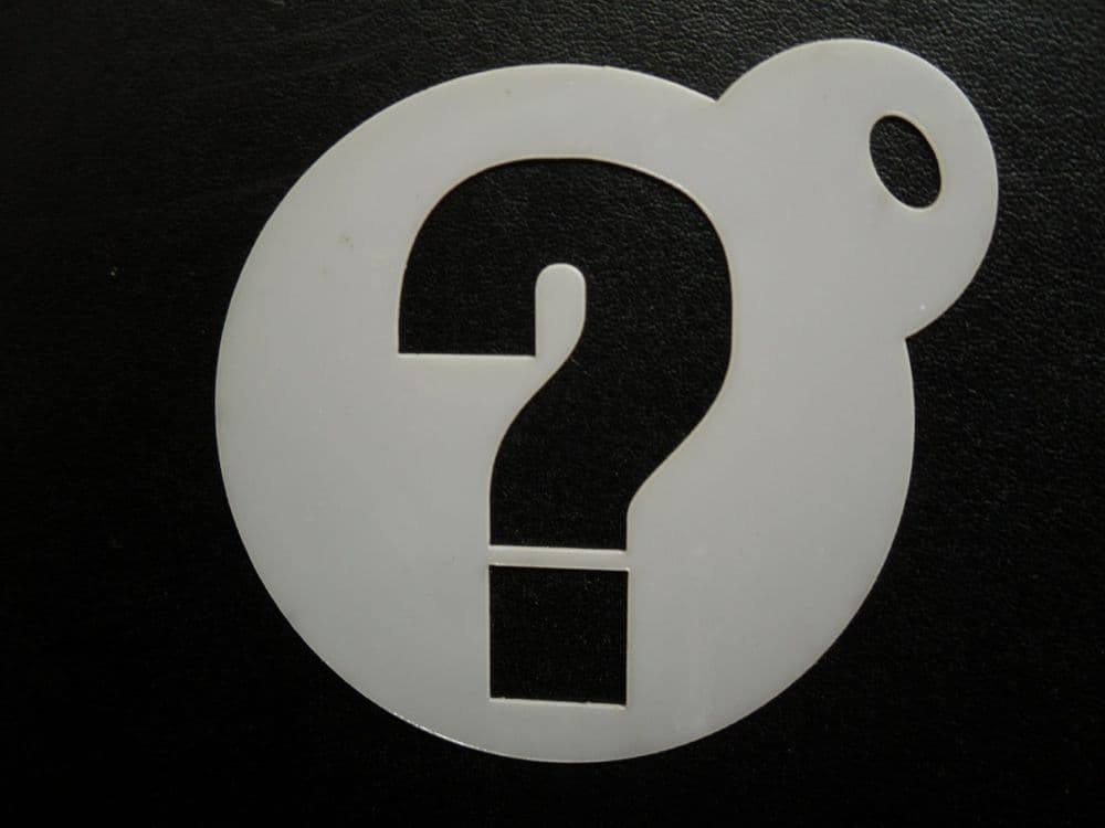 60mm question mark stencil