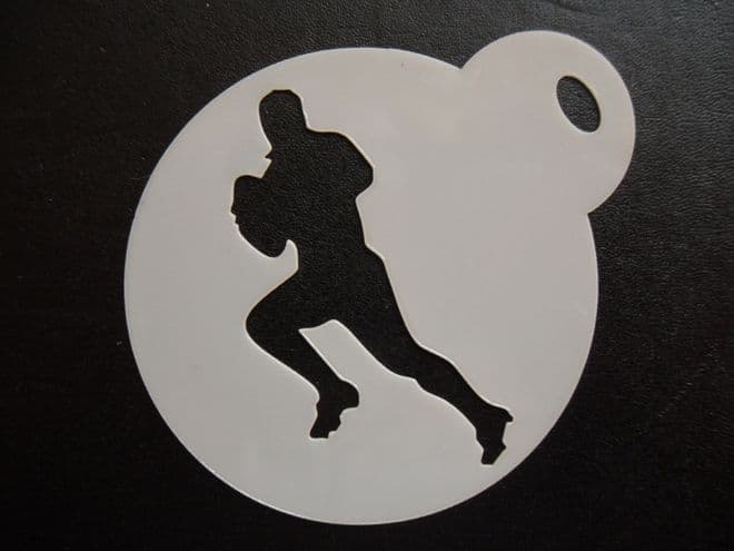 60mm rugby player stencil