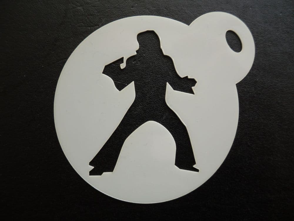 60mm singing elvis stencil
