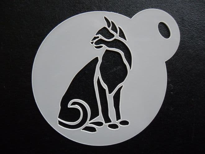 60mm sitting cat stencil