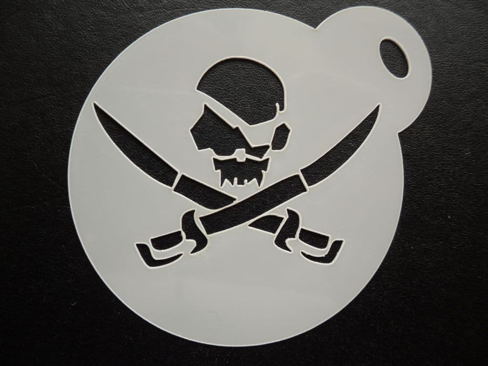 60mm skull patch stencil