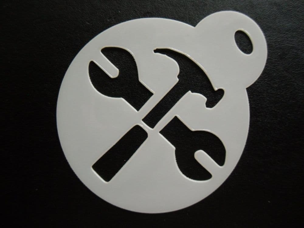60mm spanner and hammer stencil