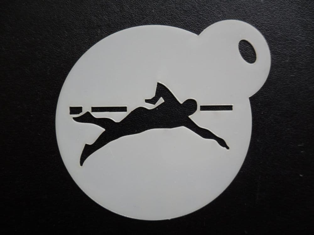 60mm swimmer stencil