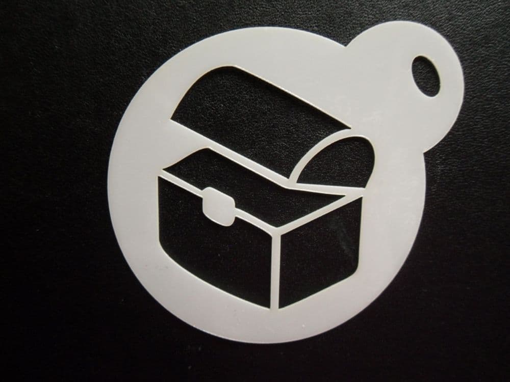 60mm treasure chest stencil