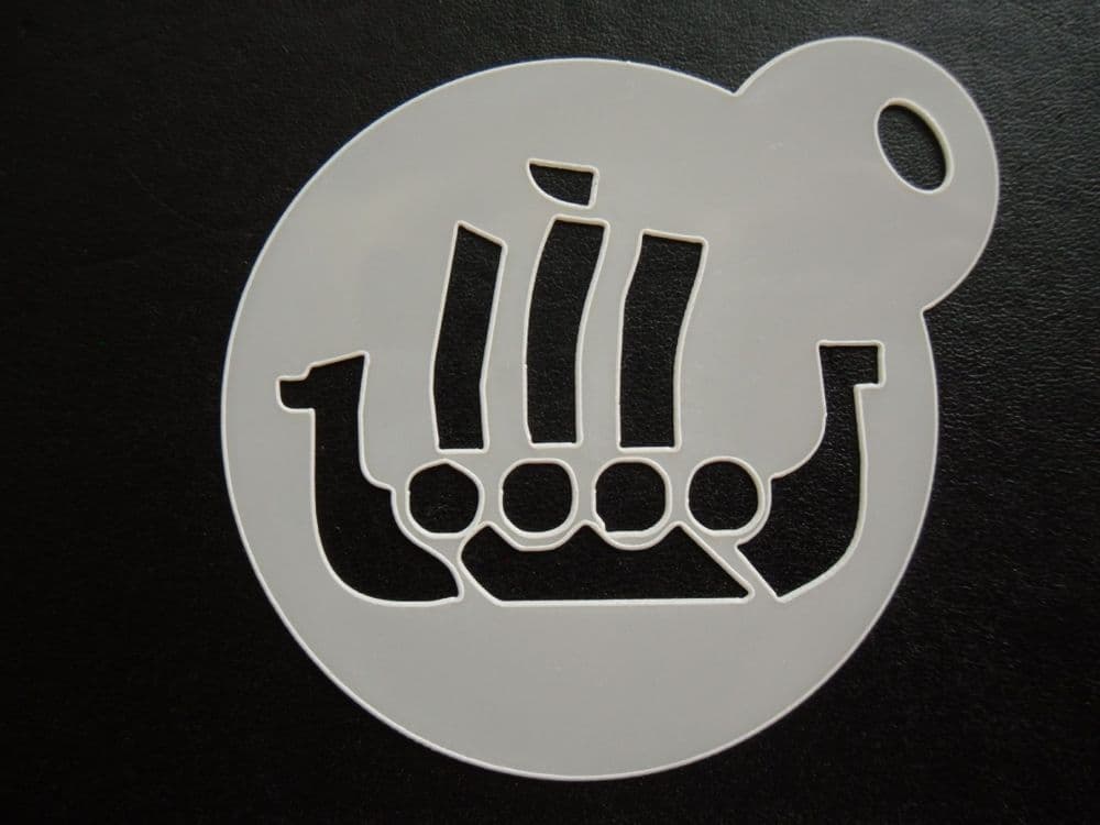 60mm viking ship stencil