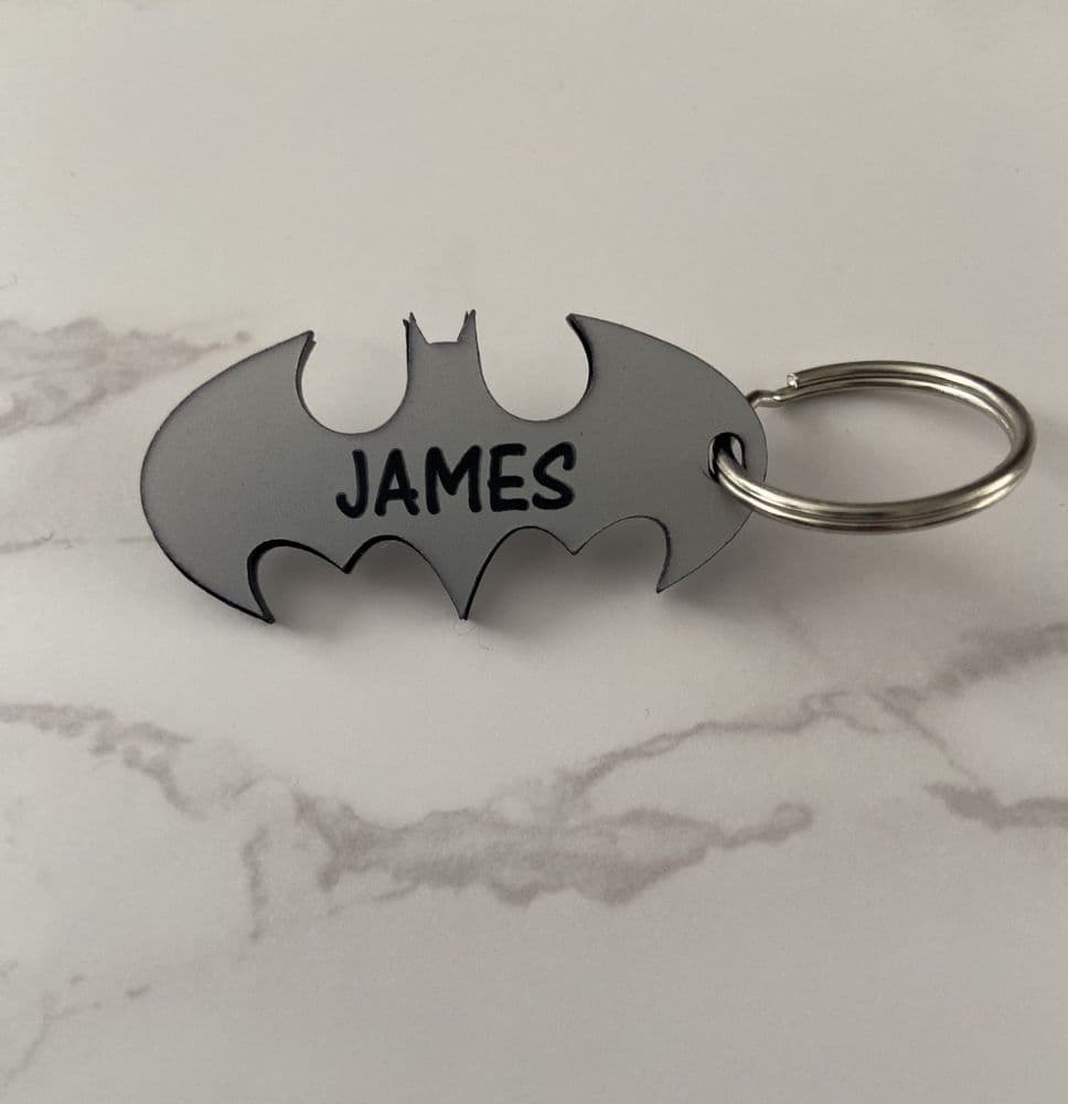 Personalised bat keyring