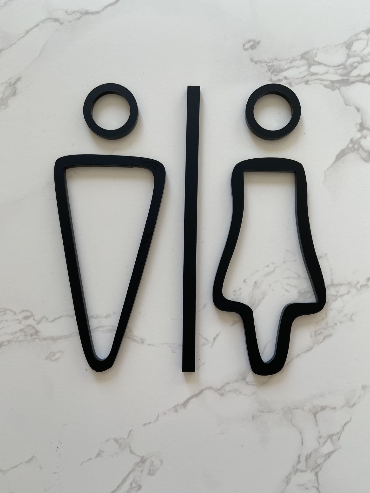 Pictogram acrylic toilet sign