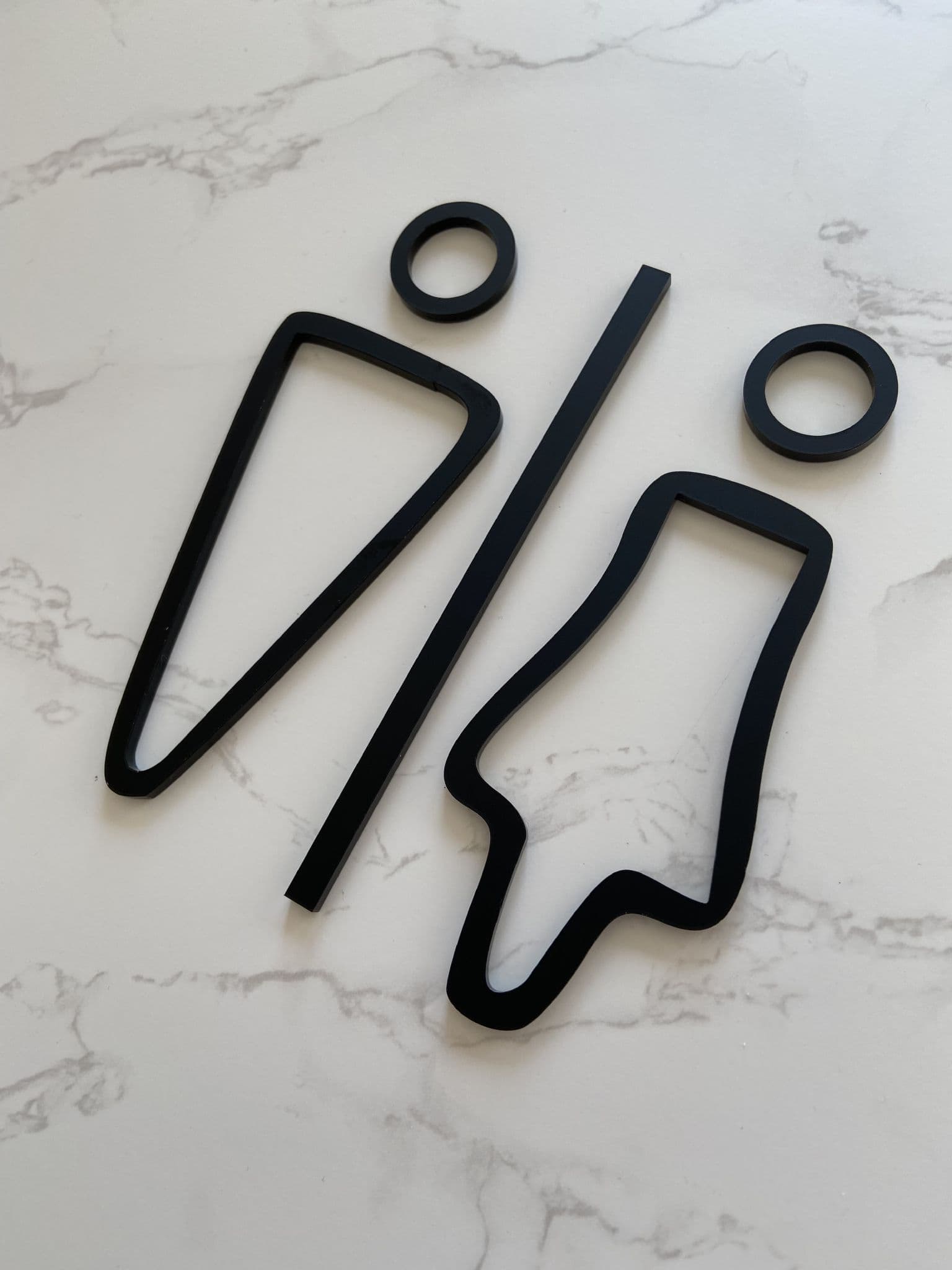 Pictogram acrylic toilet sign