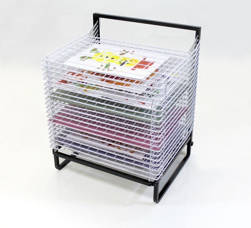 20 Shelf Spring Loaded Floor Drying Rack With Wheels