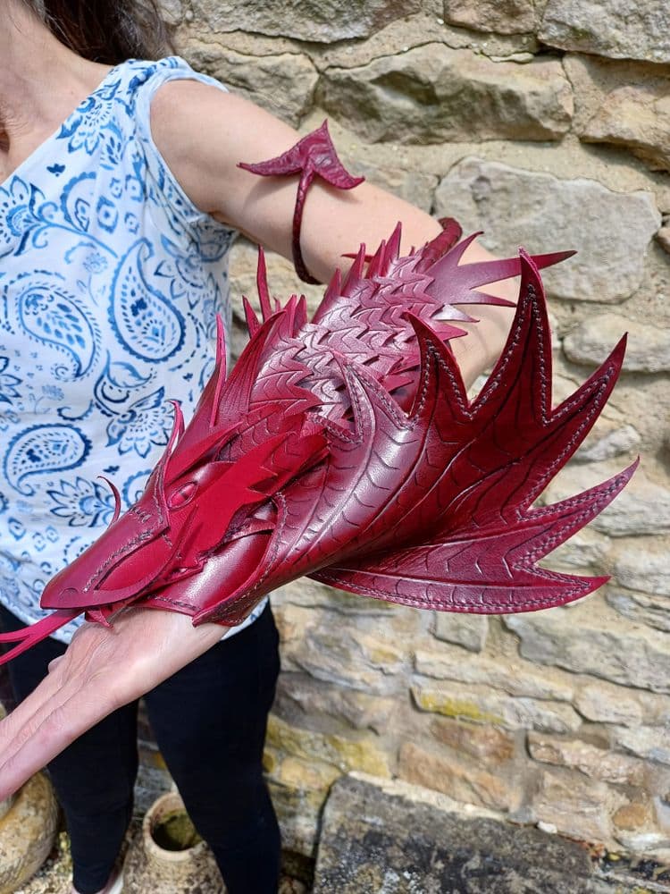 Leather Dragon arm bracer