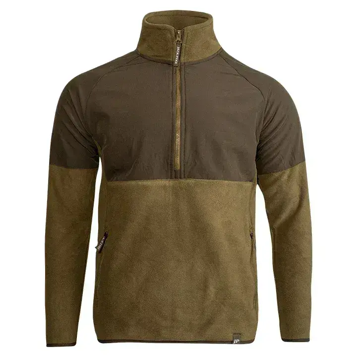 Jack Pyke Bleasdale Half Zip Fleece Top Dark Mustard