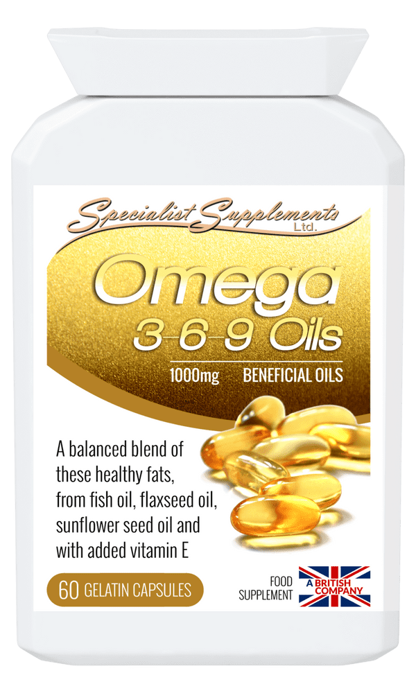 Omega 3 6 9 Oils 1000mg X 60 Capsules Beneficial Oils Specialist