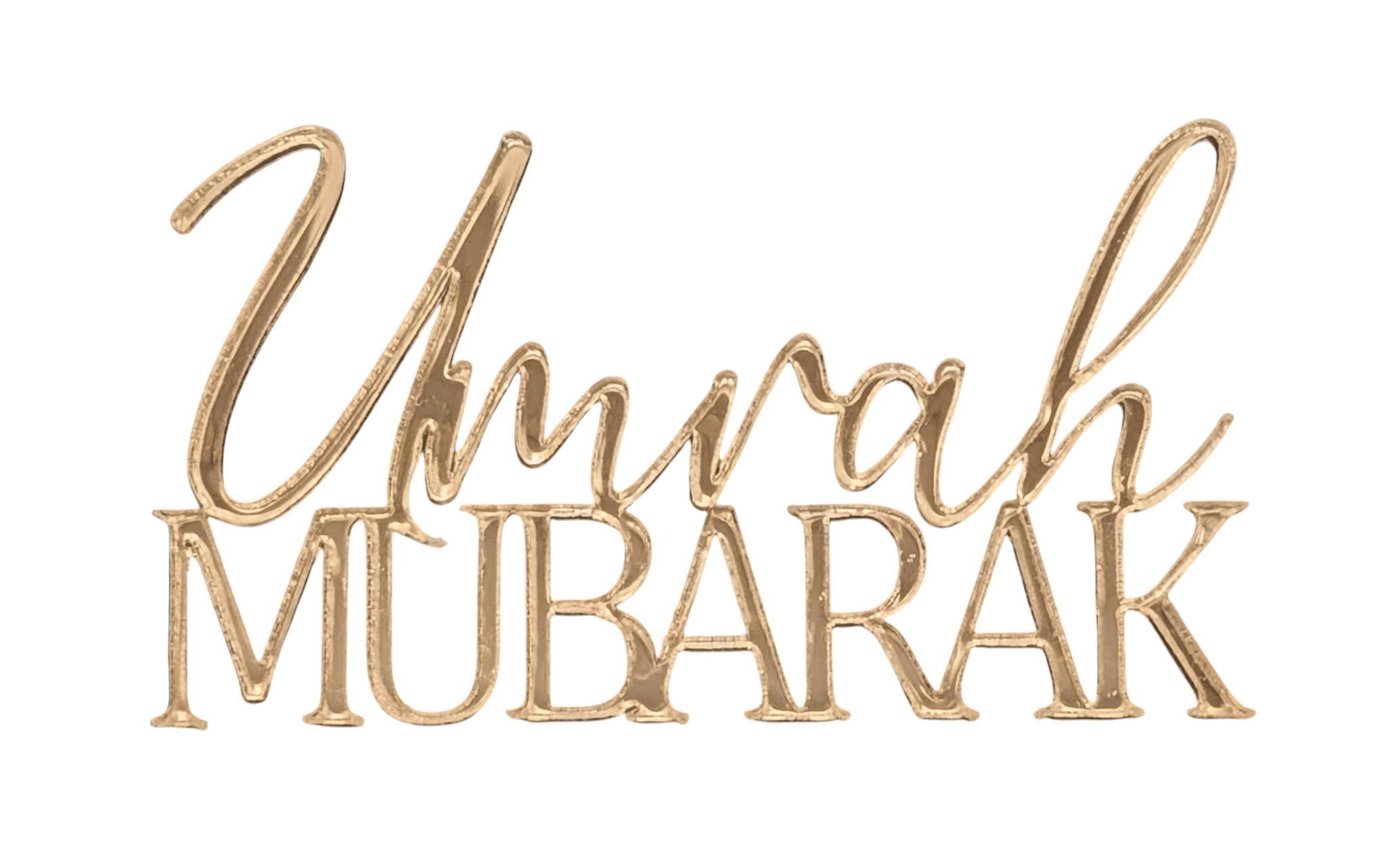 Acrylic Umrah Mubarak Cake Topper