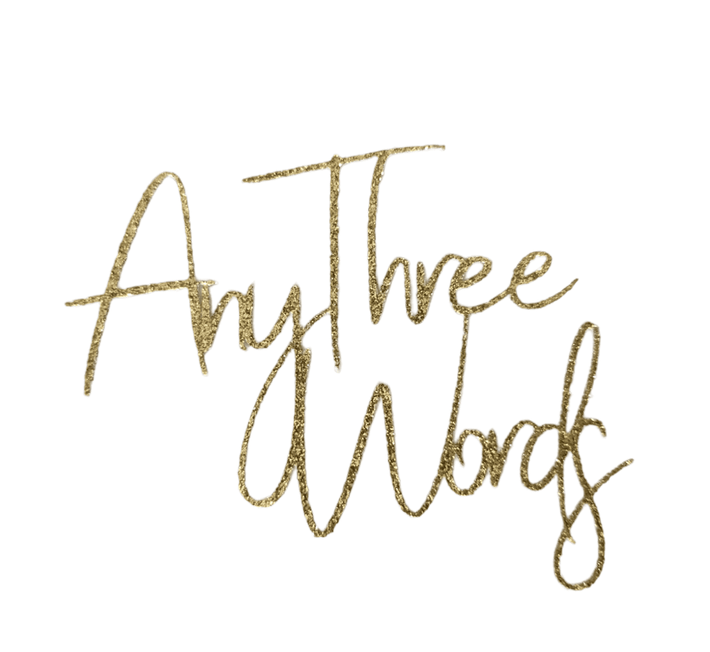 Personalised Three Words Cake Topper