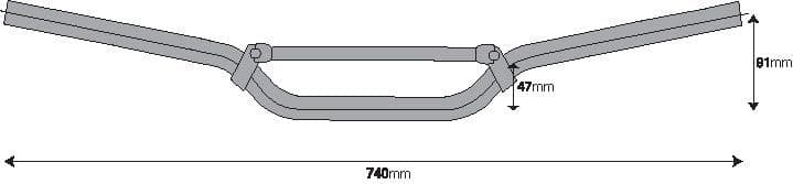Universal Medium Street/Off-Road Braced Motorcycle Handlebars - choice ...