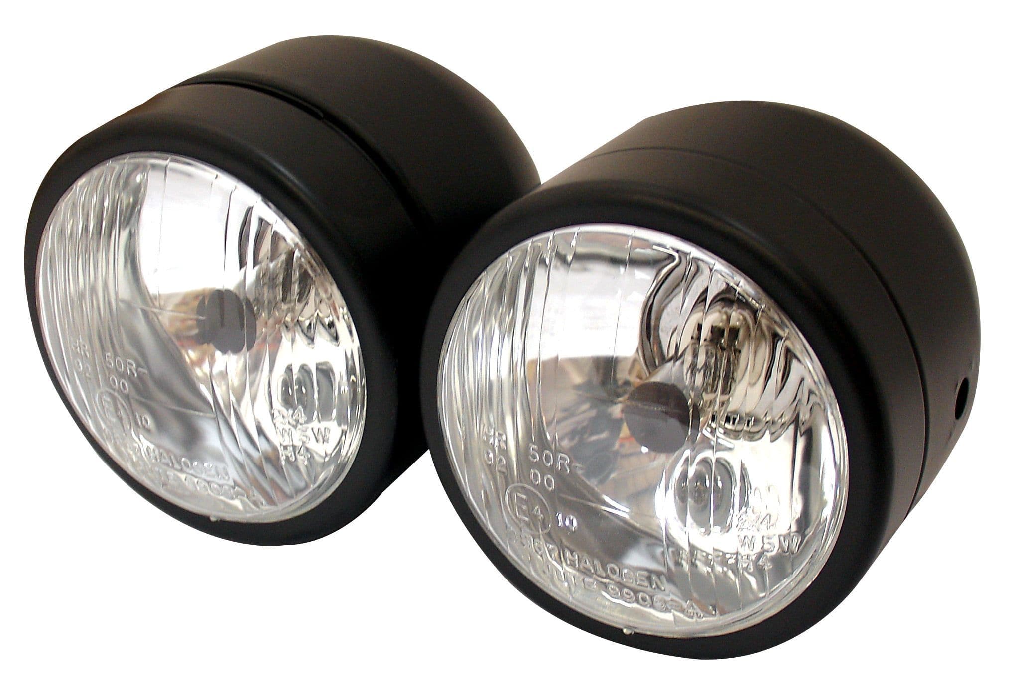 Dominator Twin Round Headlamp Set - choice of colours