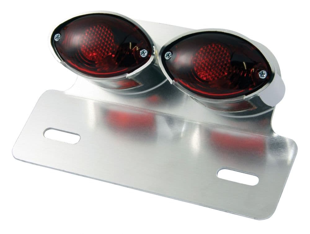Motorcycle Universal Double Cat-Eye Rear/Brake Light Unit