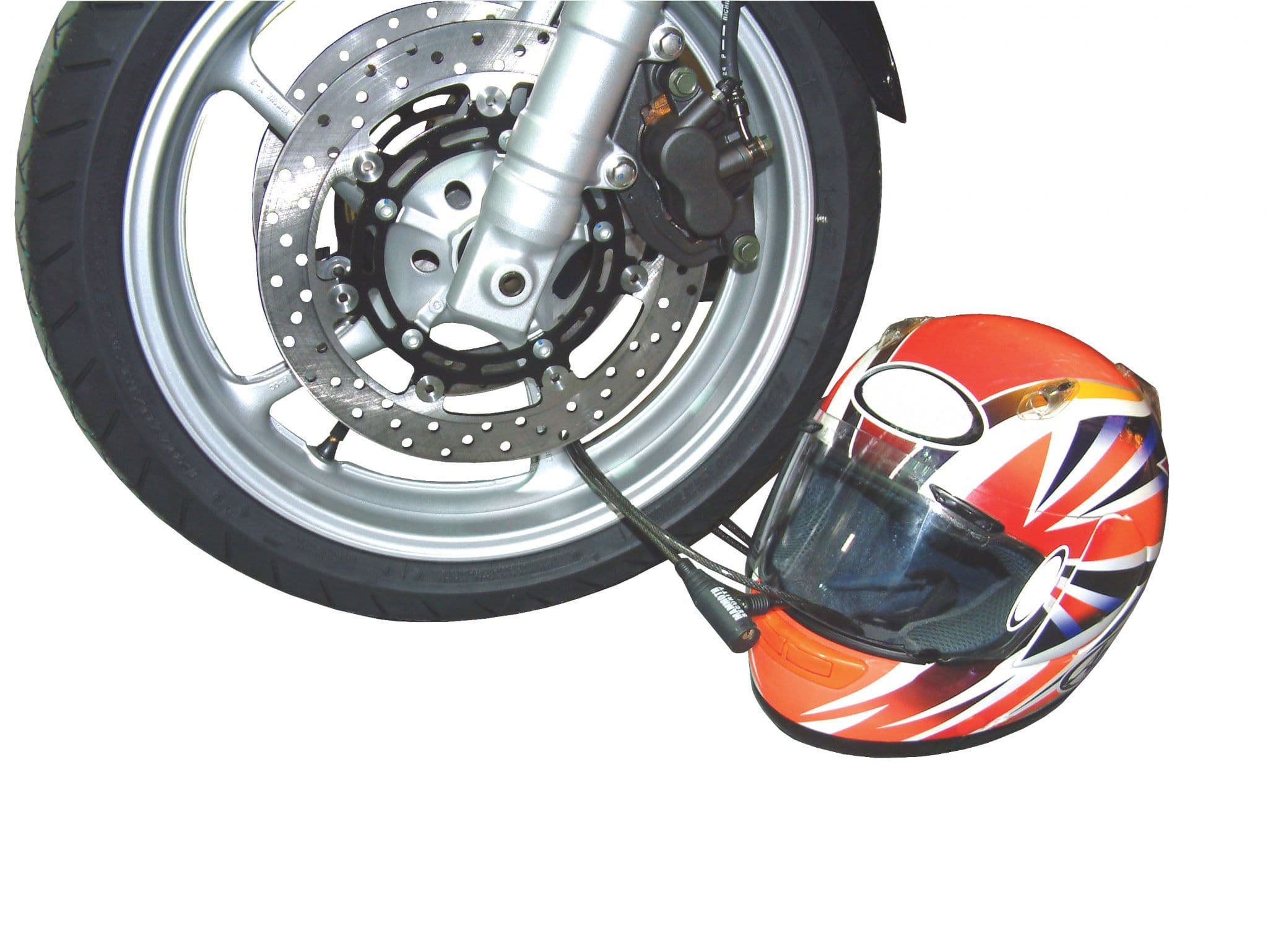 Motorcycle Helmet and Clothing Lock
