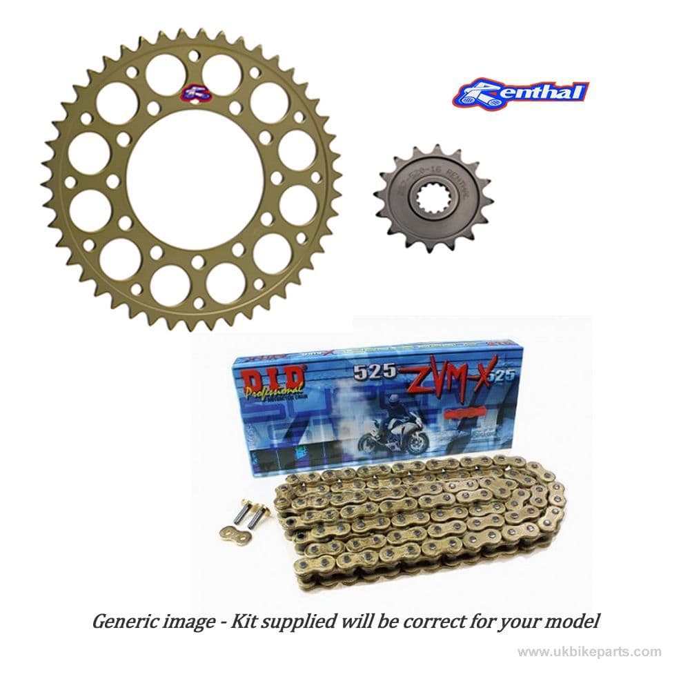 Renthal Sprockets and Gold DID X-Ring Chain - Yamaha R1 2015-2018