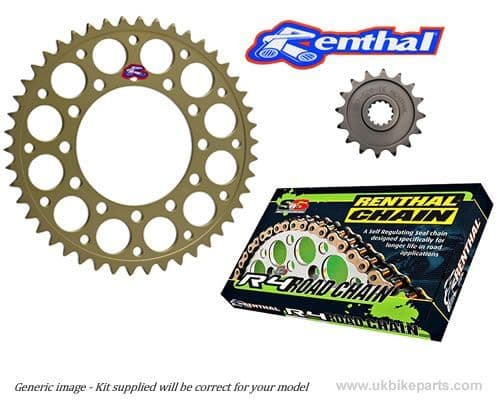 Renthal Sprockets and GOLD Renthal SRS Chain - Yamaha R1 2004-2005